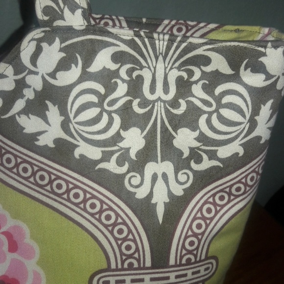 Bags | Euc Floral Spring Pink And Green Two Strap Bag | Poshmark